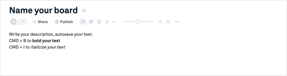 Creating a new board