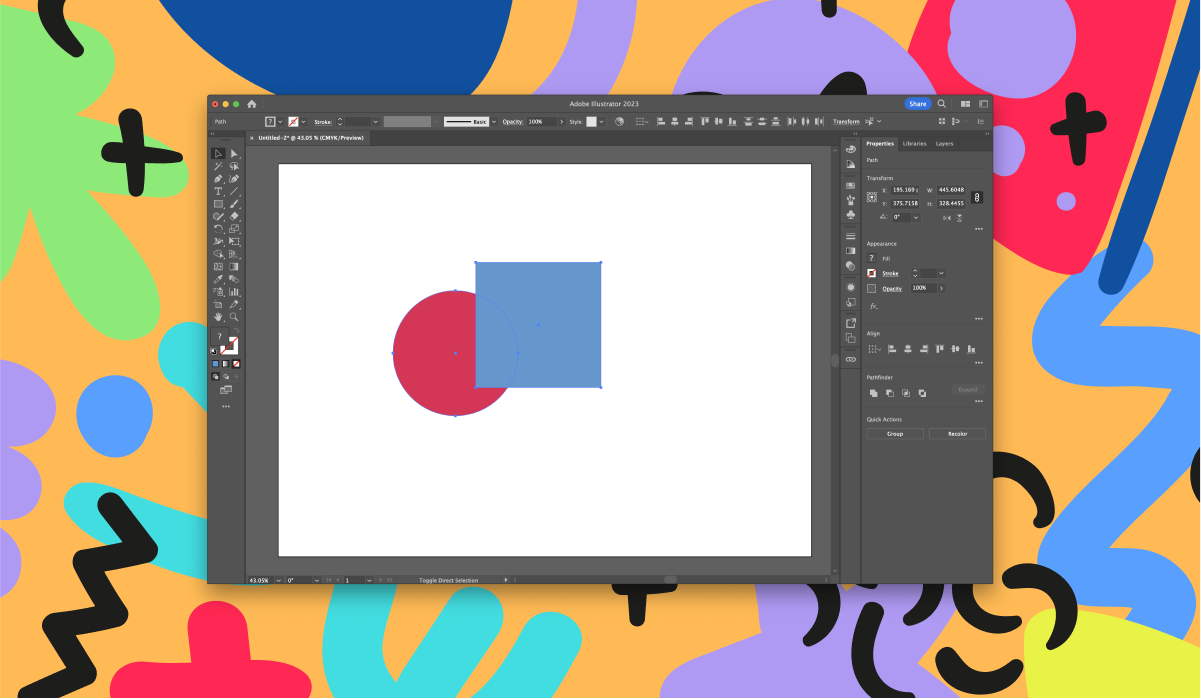 How to merge shapes in illustrator