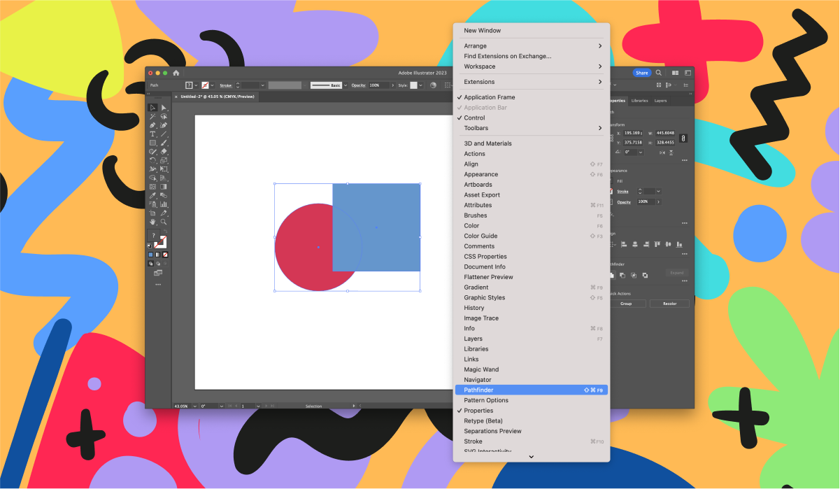 How to merge shapes in illustrator