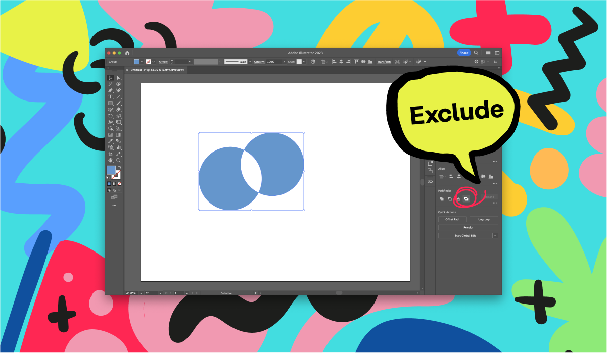 How to merge shapes in illustrator