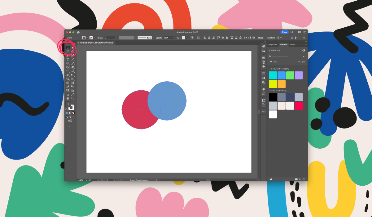 How to merge shapes in illustrator