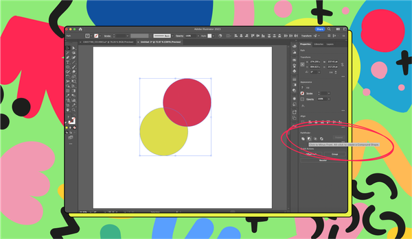 How to merge shapes in illustrator
